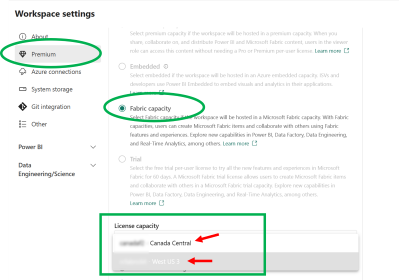 Fixing the workspace is in a different region error when setting up Git Integration in Fabric ...